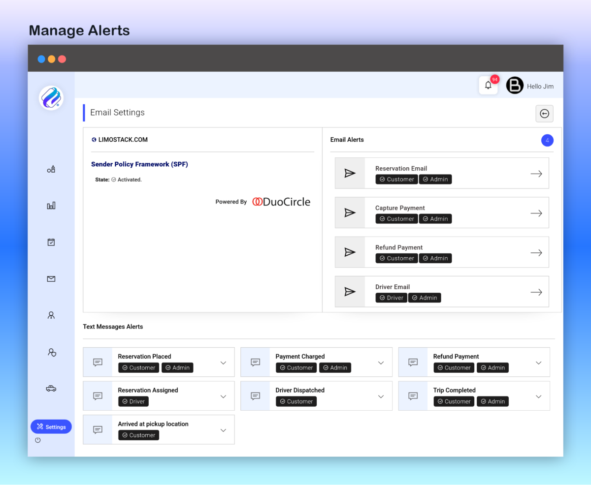 Dashboard – Limostack