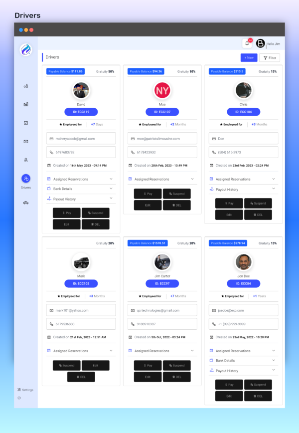 Dashboard – Limostack